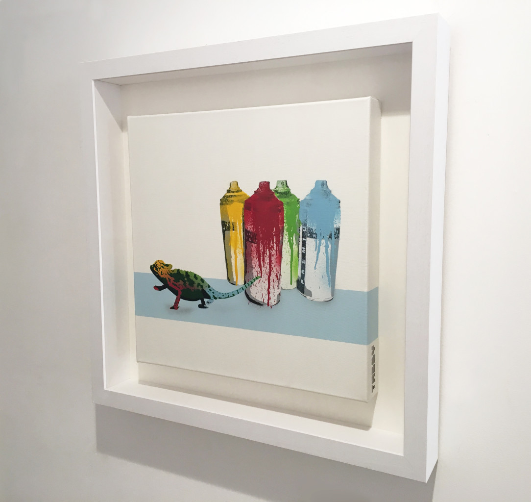 Canvas Box Frame Under Glass Well Hung